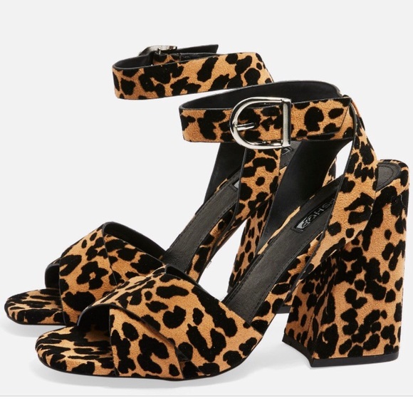 Topshop | Shoes | Topshop Ronnie Leopard Block Heels | Poshmark